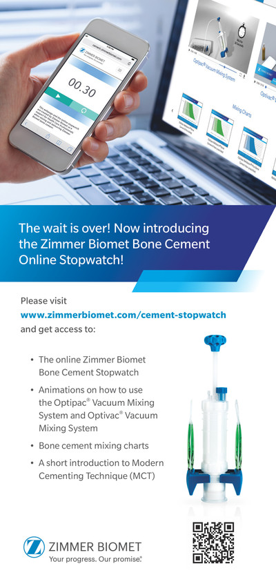 Zimmer Biomet Bone Cement Online Stopwatch